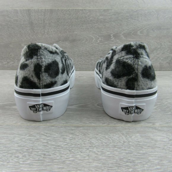 Vans | Shoes | Vans Authentic Platform Fuzzy Snow Leopard Sneaker ...